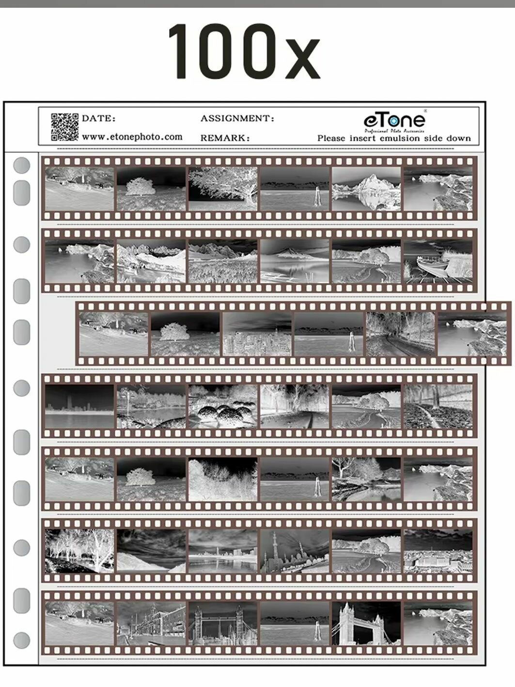 Эксклюзивная чернобелая пленка 35 мм, 100 слайдов из 135, предоставляет 42 кадра для хранения