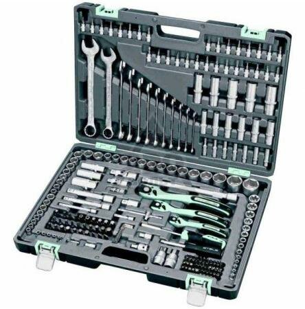 Набор инструментов STELS 14115 1/4 3/8 1/2 cr-v s2 усиленный кейс 216предм.