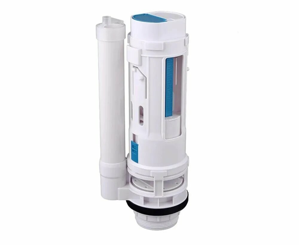 Клапан двойного смыва для унитаза, белый, 25 см/10", диаметр 60-75 мм, кнопочный, раздельный