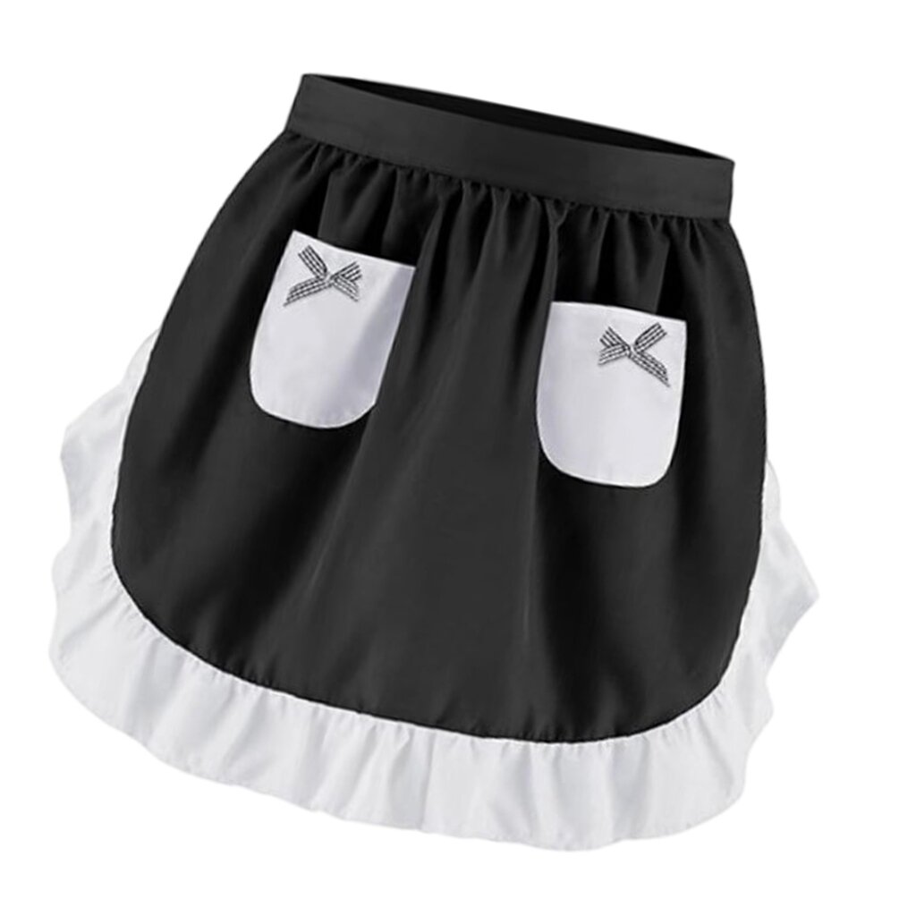 Фартук для горничной, фартук с оборками на талии, костюм горничной для Хэллоуина, женский костюм для косплея, тематические вечеринки, Кухня, выпечка, приготовление пищи