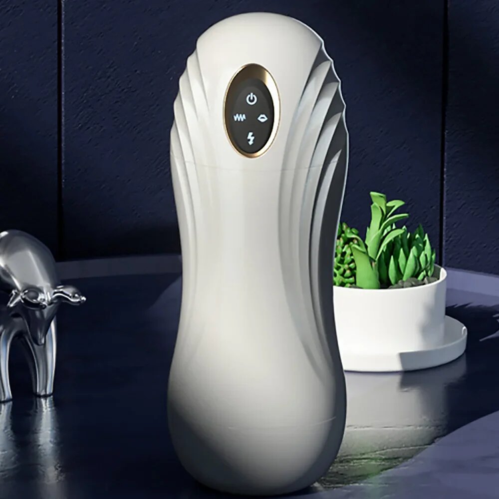 Автоматический Мужской мастурбатор, вибратор, Минет, чашка для мастурбации, секс-игрушки, товары для взрослых мужчин, товары для мастурбации белый