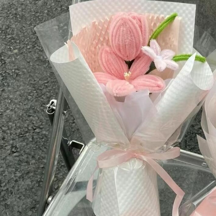 Завершенный букет из скрученных цветов: тюльпаны, ромашки, розы, плетеный букет в стиле Ins, свежий креативный подарок на фестиваль Qixi