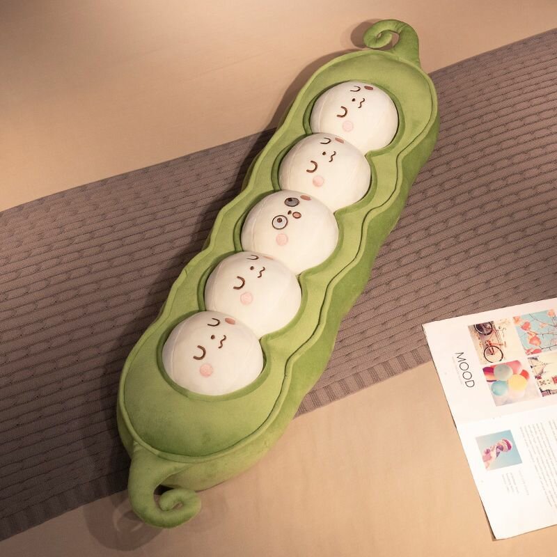 Милая подушка-кукла в виде горошка для сна девочек, плюшевая игрушка для кровати, большая мягкая кукла, подарок для девочек.