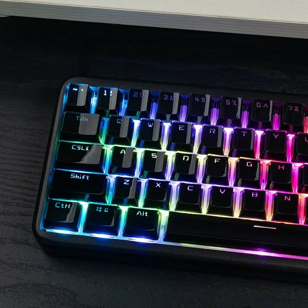 Кейкапы для механической клавиатуры (ABS, OEM), Кристаллические кейкапы (темный)