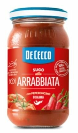 Томатный соус DE CECCO "Arrabbiata", натуральный, умеренно острый, 200 г
