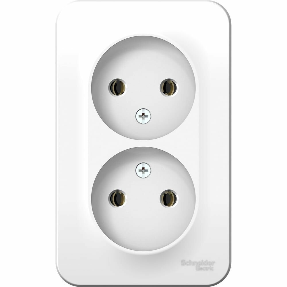 Розетка 2-м ОП Blanca 16А IP20 250В без заземл. без защ. шторок бел. SE BLNRA000201