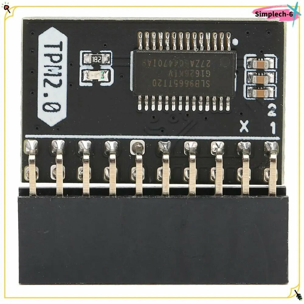TPM 2.0 Модуль Шифрования, Подключение 20Pin, для ПК Gigabyte и ASUS