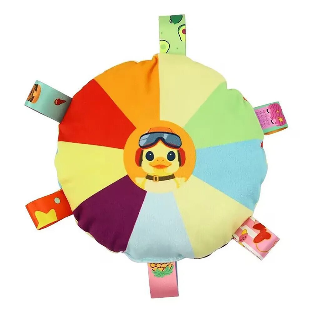 Летающая тарелка для собак с колокольчиком и радужным дизайном