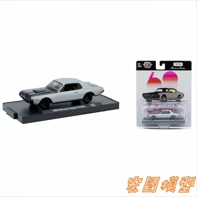 Машинка M2 Machines MODEL 1:64 1968 Mercury Cougar R-Code Die-cast Alloy Model Collection Toy Children Gifts