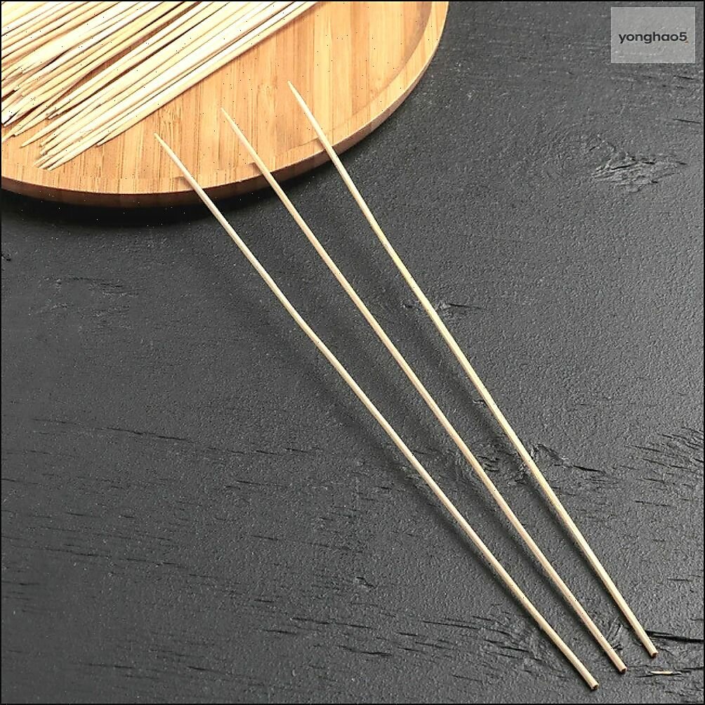 Бамбуковые Палочки, 30 см 100 штук. Набор Одноразовых Шампуров Деревянных, Шпажки для Канапе, Палочки Деревянные, Шпажки для Шашлыка, Для Рукоделия.