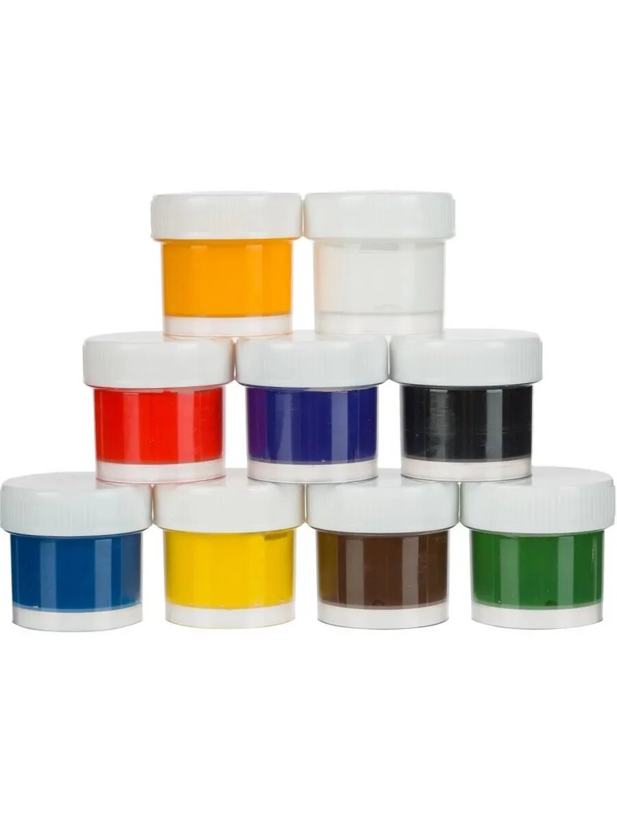 Яркая детская гуашь ZOO Луч 9 цветов, 15 мл