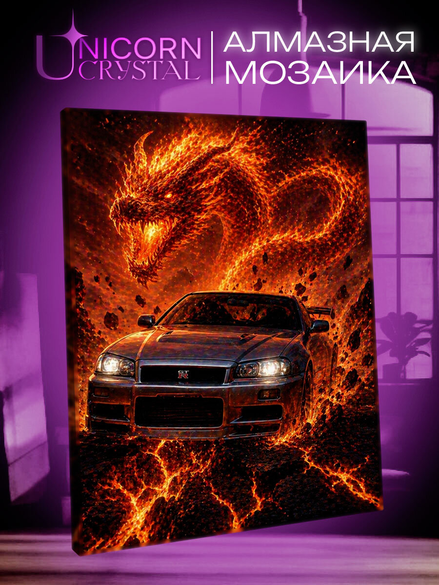 Алмазная мозаика Nissan Skyline GT-R R34