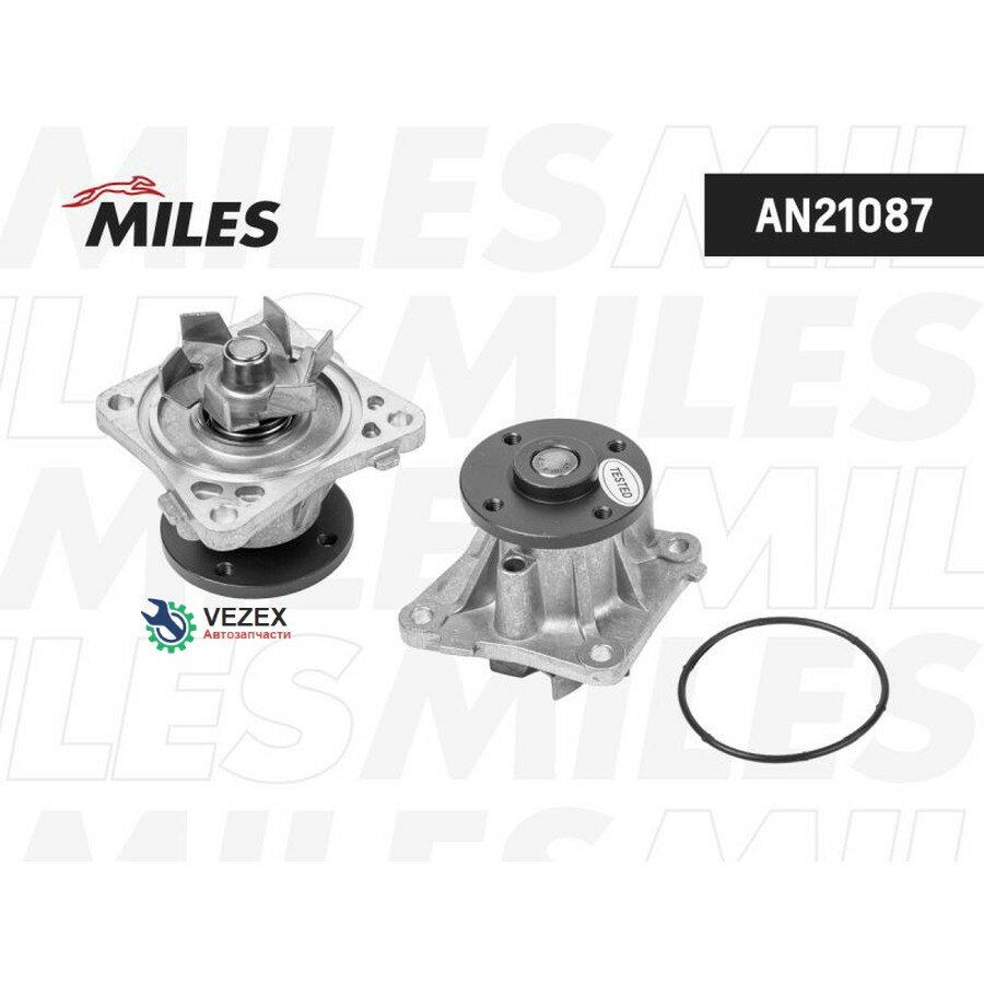 MILES AN21087 Насос водяной MITSUBISHI COLT 1.1-1.5 04- (DOLZ M227) AN21087