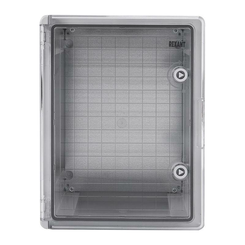 Корпус ЩМПп 400х300х220 УХЛ1 IP65 с прозр. дверцей и монтажн. панелью ABS пластик. Rexant 11-0413