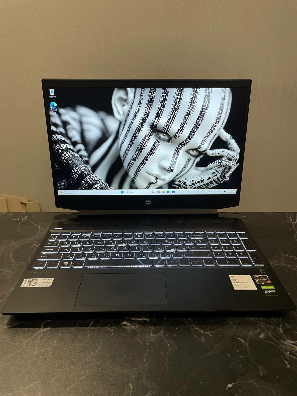 15.6"Ноутбук HP Pavilion Gaming Laptop,AMD Ryzen 7 3750H 2.3 Ghz,8/512 ГБ,NVIDIA GeForce GTX 1650,AMD Radeon RX Vega 10