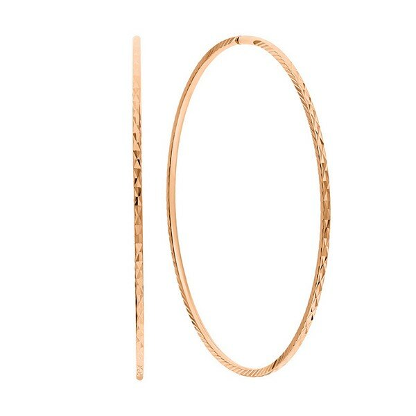 Серьги конго, красное золото, 585 проба