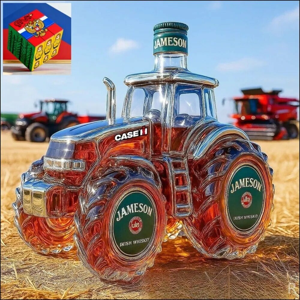 Бутылка Бутылка для алкоголя в виде сельскохозяйственного автомобиля, 0.3 л, 1 шт