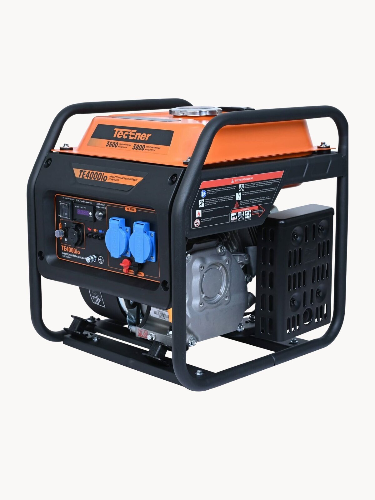 Инверторный бензиновый генератор TecEner TE 4000io, открытый, ручной
