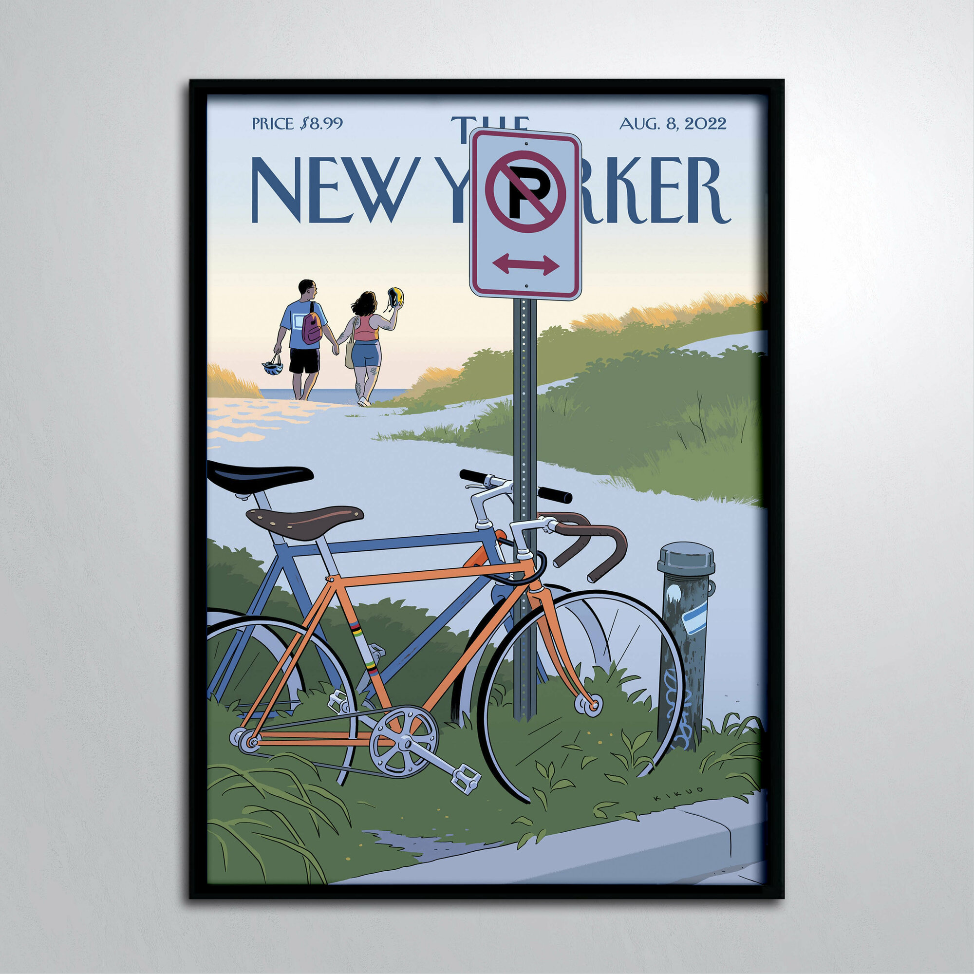 Постер в раме/Постер для интерьера/Плакат Винтажный Журнал Нью Йоркер The NEW YORKER 8 август 2022 г