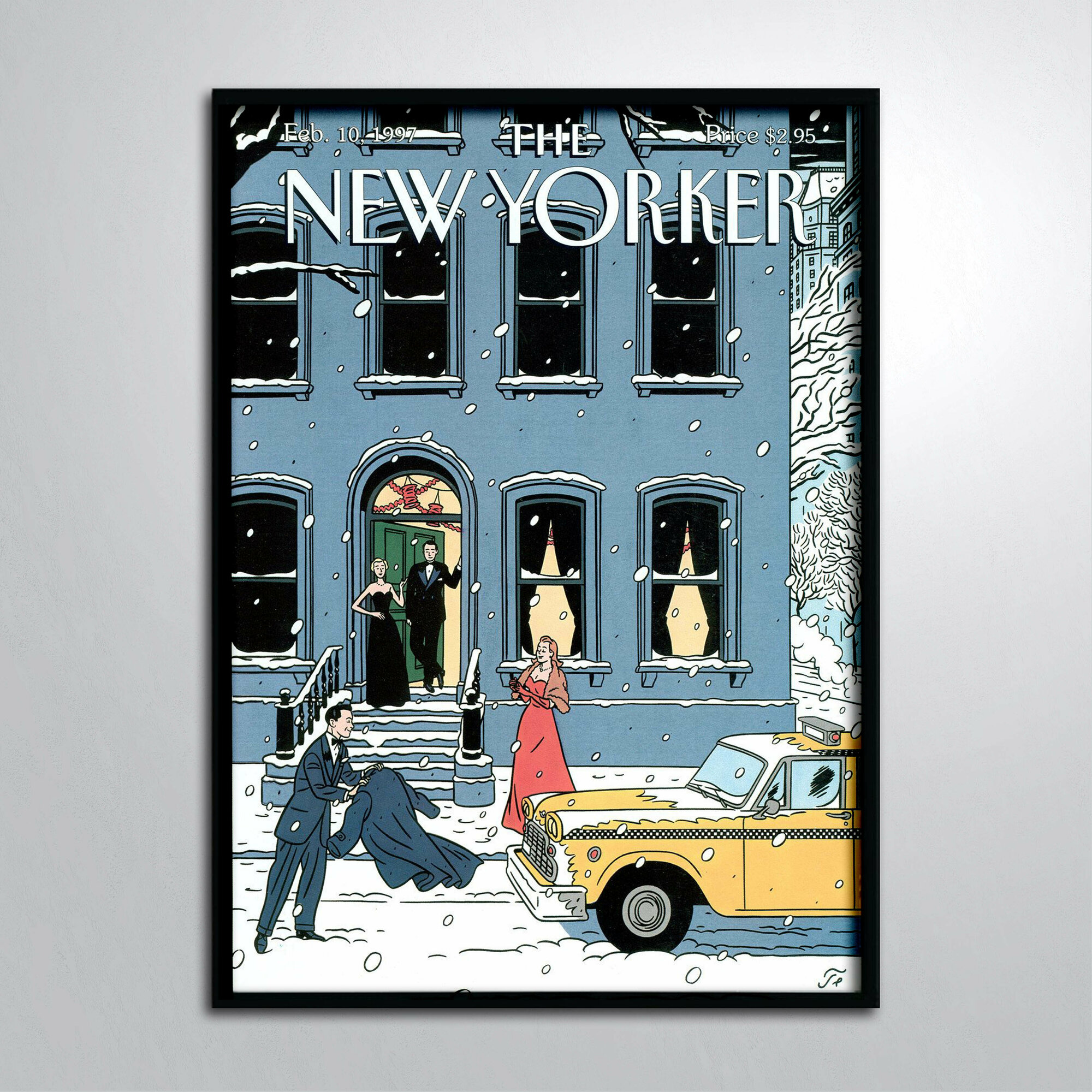 Постер без рамы/Постер для интерьера/Плакат Винтажный Журнал Нью Йоркер The NEW YORKER 10 февраль 1997 г