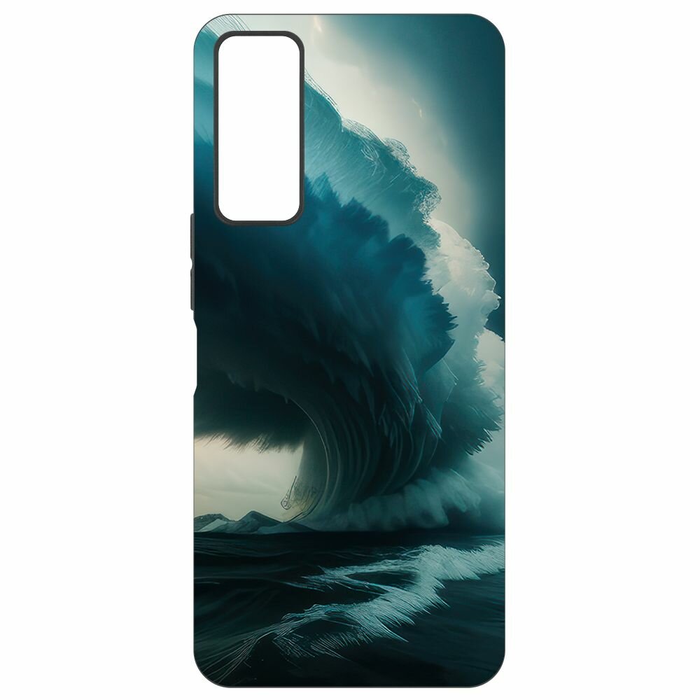 Чехол-накладка Krutoff Soft Case Торнадо для TCL 30+ черный