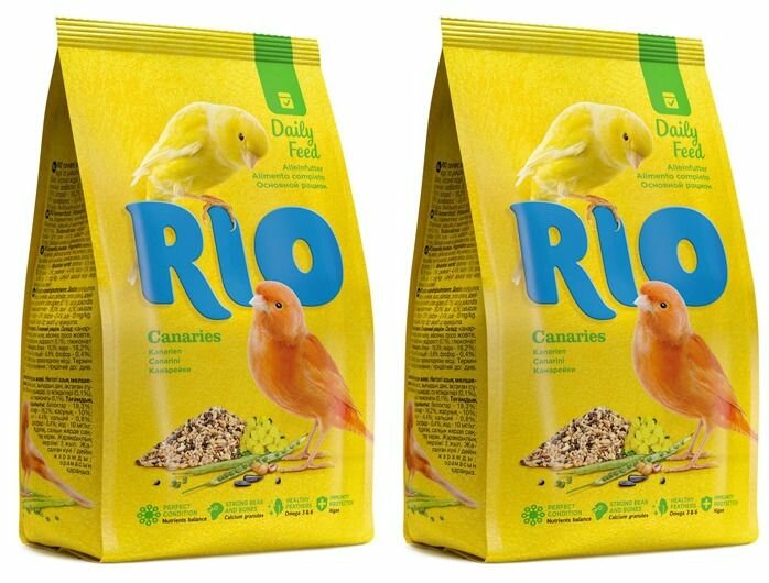 RIO Корм сухой для канареек, основной рацион, 500 г, 2 уп