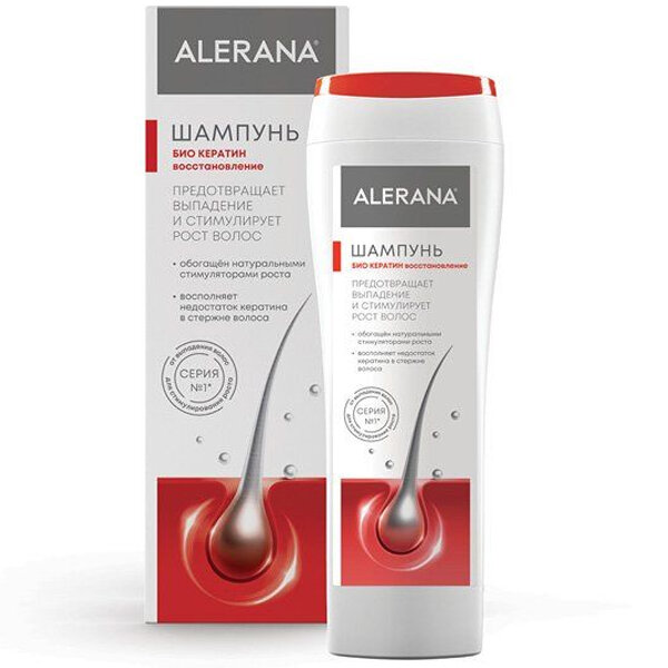 Alerana Укрепление волос Шампунь био кератин восстановление 250 мл