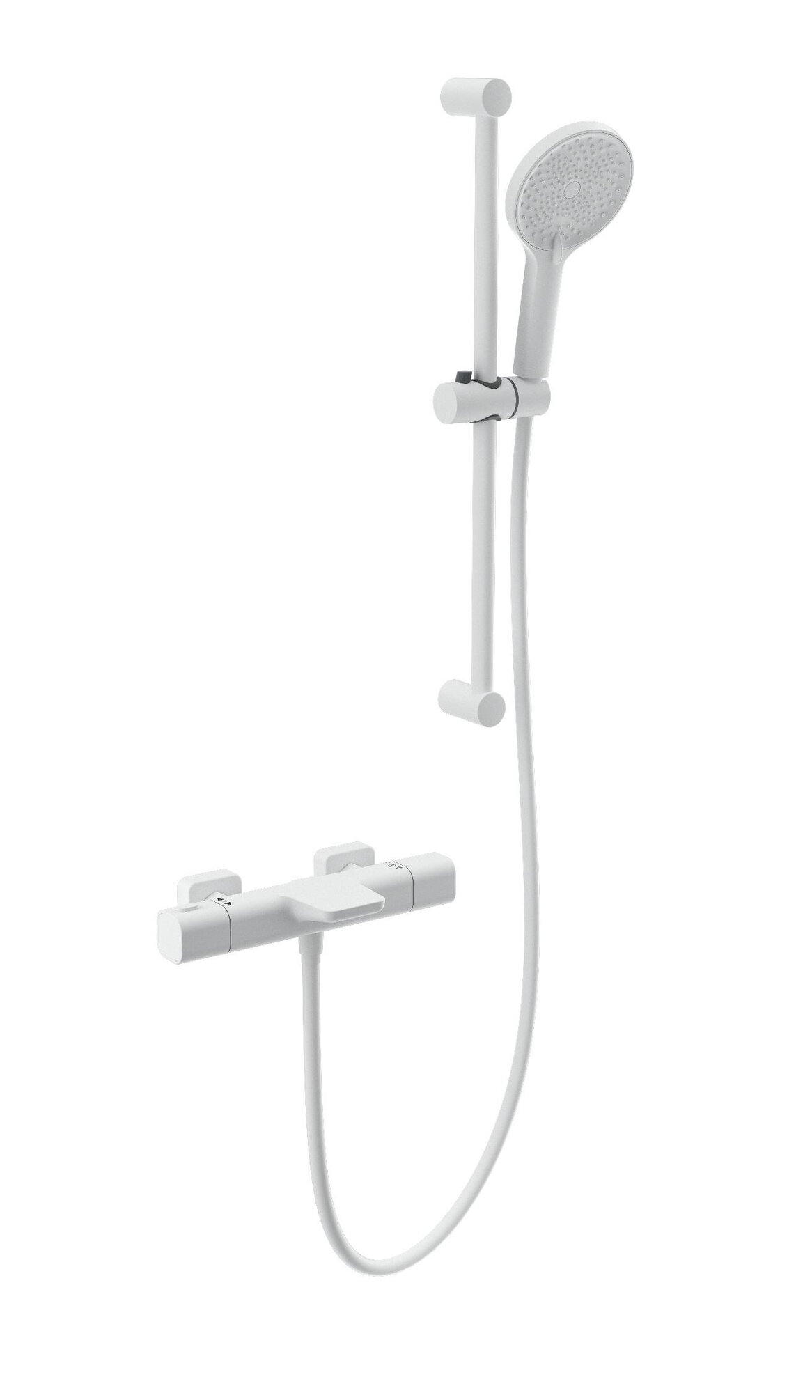 Смеситель для ванны с душевым гарнитуром и термостатом WONZON & WOGHAND, Белый матовый (WW-C2017-A-MW)