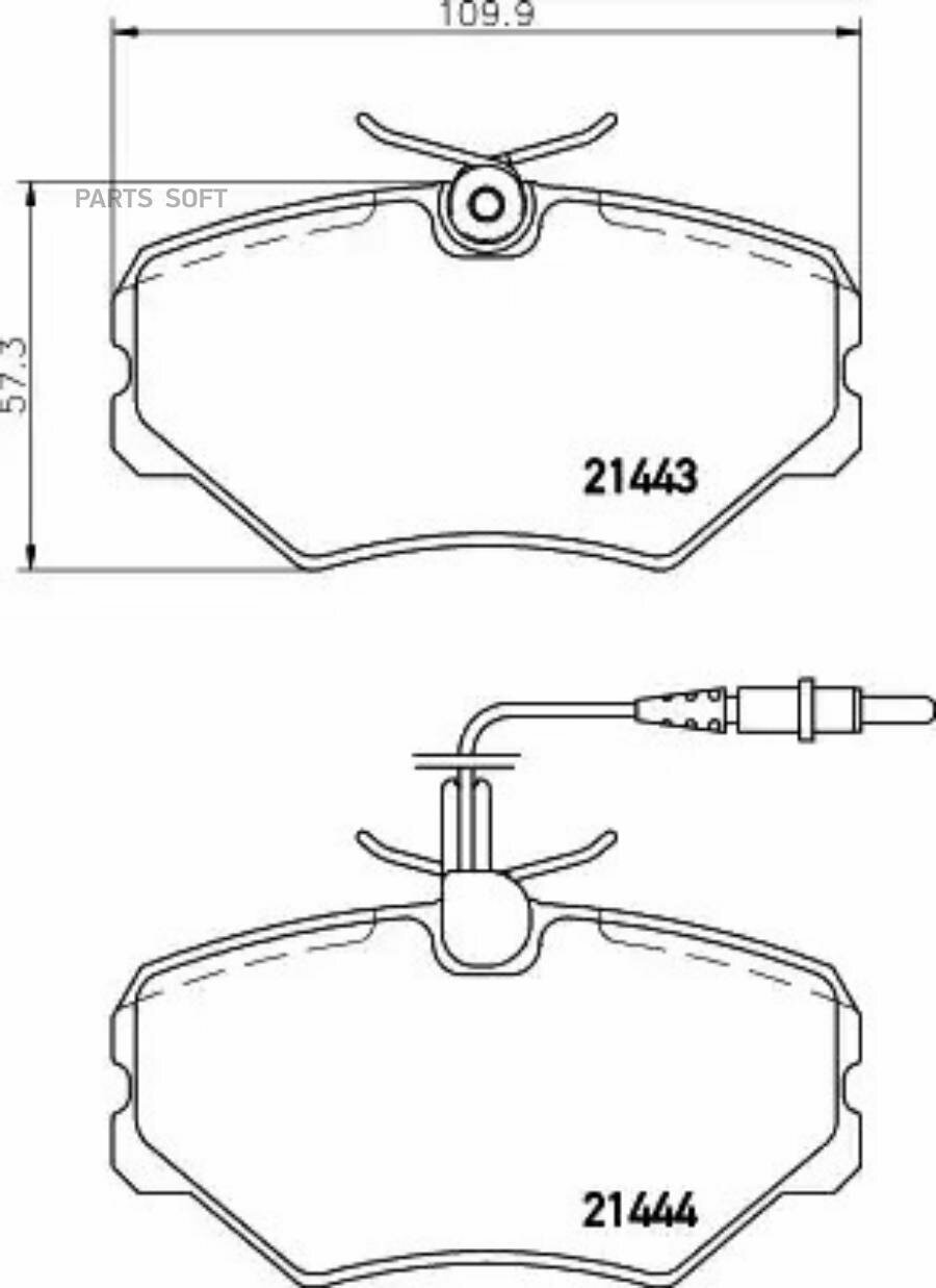 MINTEX MDB1652 Снято с производства Колодки тормозные дисковые передн. 405 II (4B) 405 Mk II (4B) 405 II Break (4E) ()
