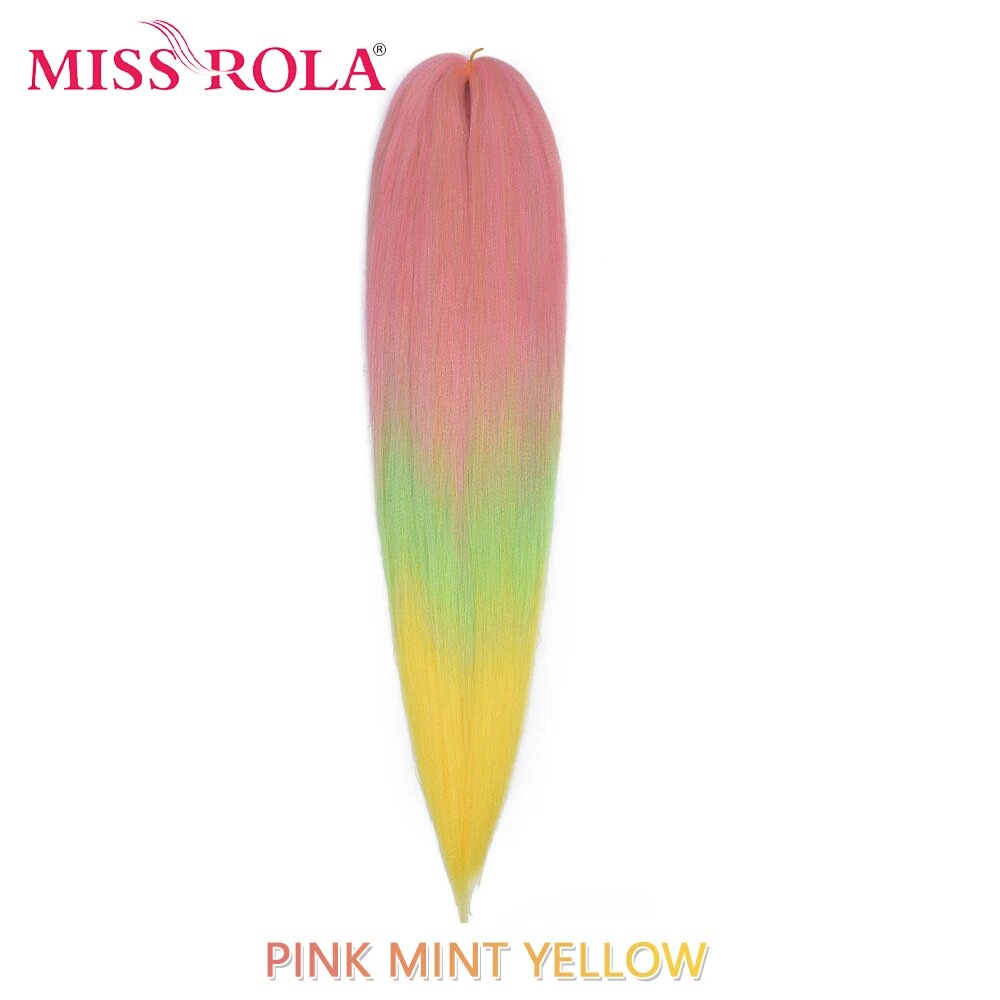 Miss Rola Прядь канекалон Pink Mint Yellow, 22 дюйма, #2
