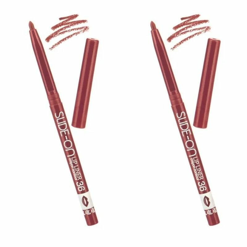 TF cosmetics Карандаш для губ Slide-on, тон 36 живой коралл, 2шт