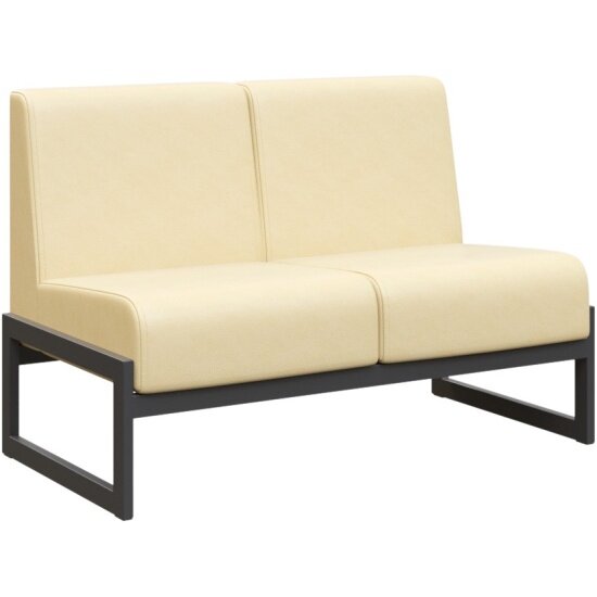 Диван Riva Module двухместный MD. D2 Oregon 11/Металл Черный 1255*700*800