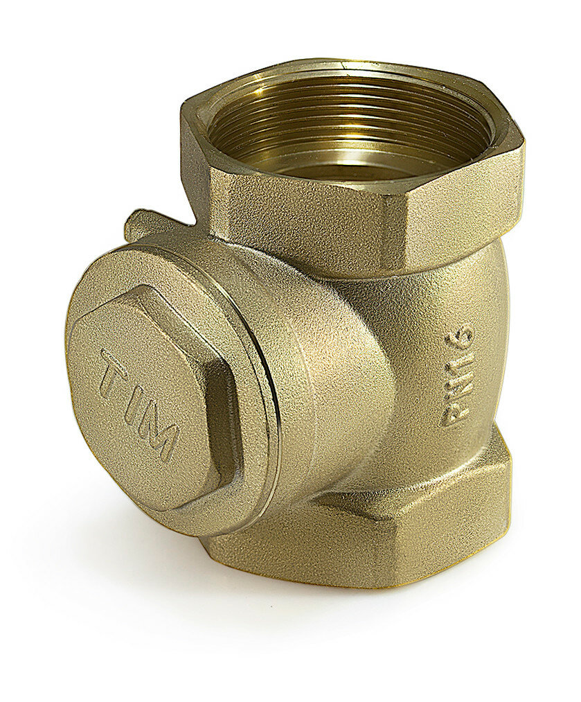 Клапан обратный горизонтальный TIM - 3/4" (ВР/ВР, затвор металлический)