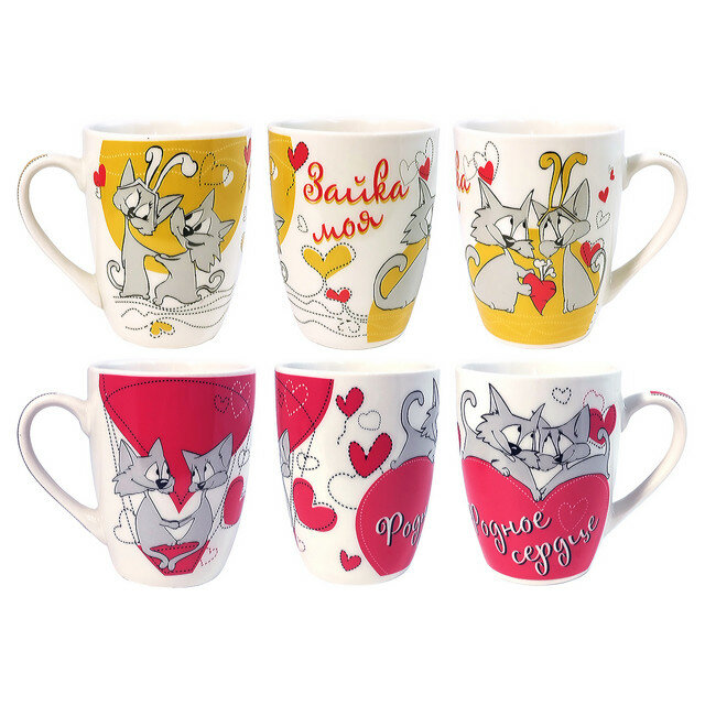 MOST Кружка Родное сердце 300 мл фарфор цвет в ассортименте 1 шт для дома на кухню