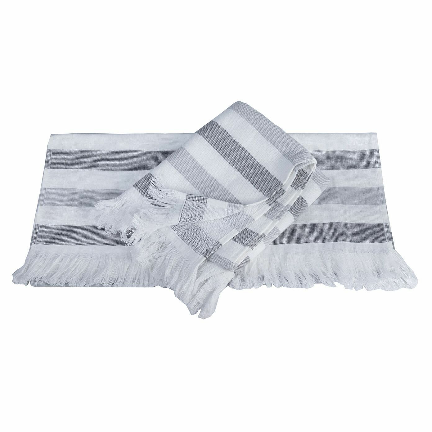 Полотенце HOBBY HOME, Stripe, 70х140 см , серый, хлопок 100%, Турция