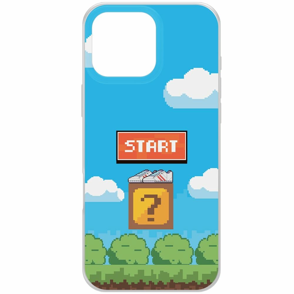 Чехол-накладка Krutoff Clear Case Кроссовки детские 8-Бит для iPhone 16 Pro Max