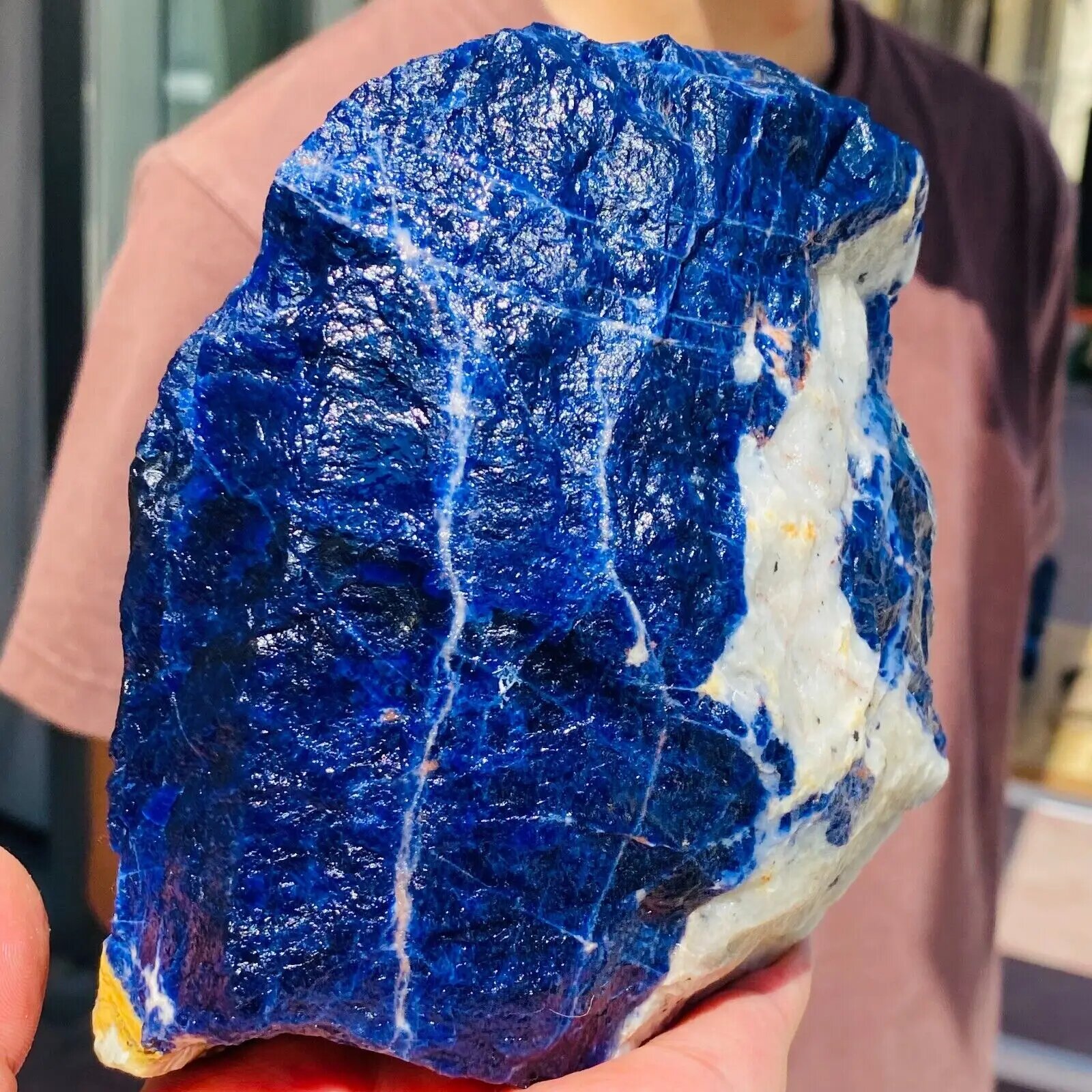 Большой темно-синий кристалл содалита DHGAOGE 80-100g