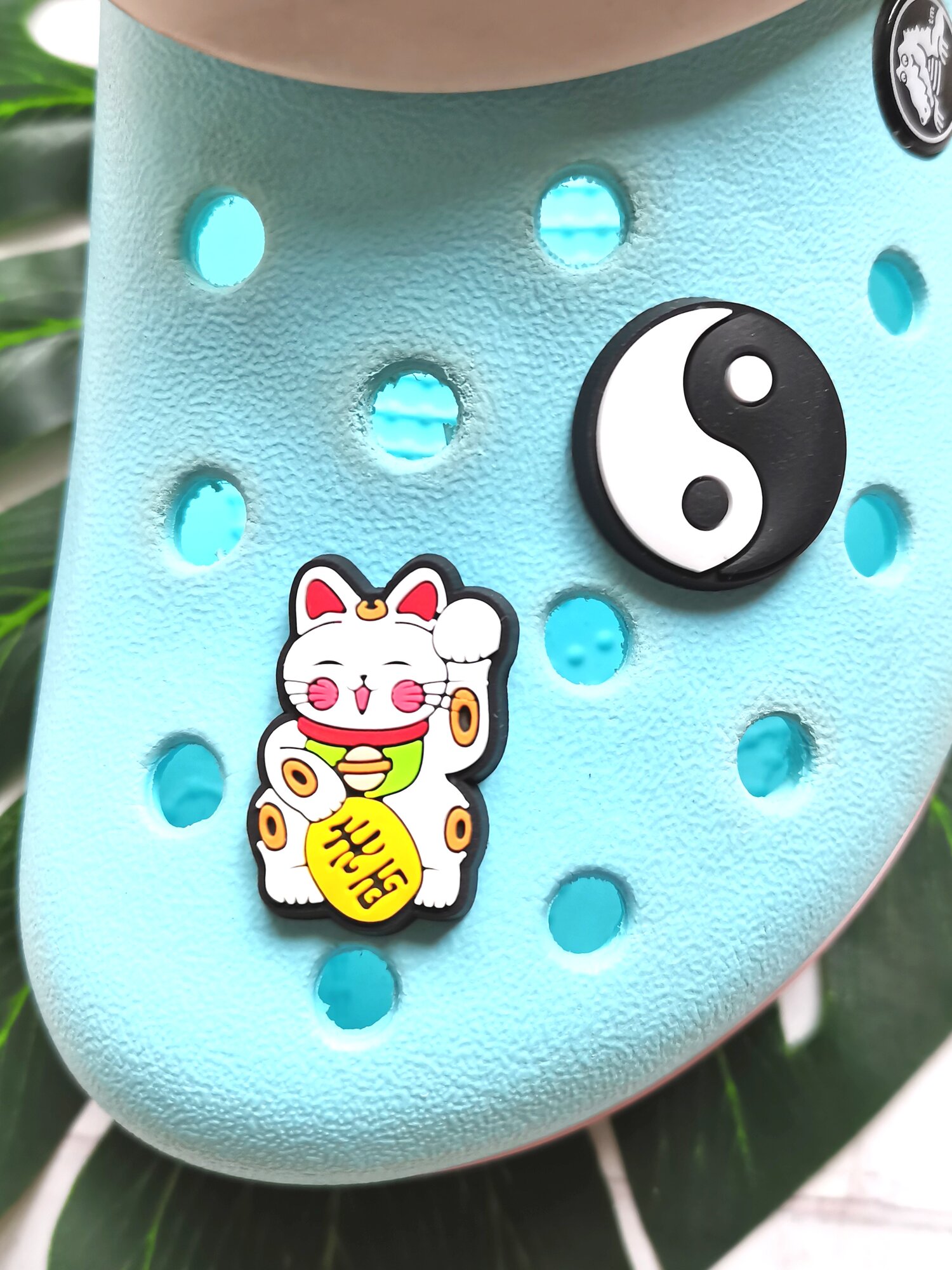 Джибитсы для Crocs китайская кошечка кошка инь-янь для взрослых женщин