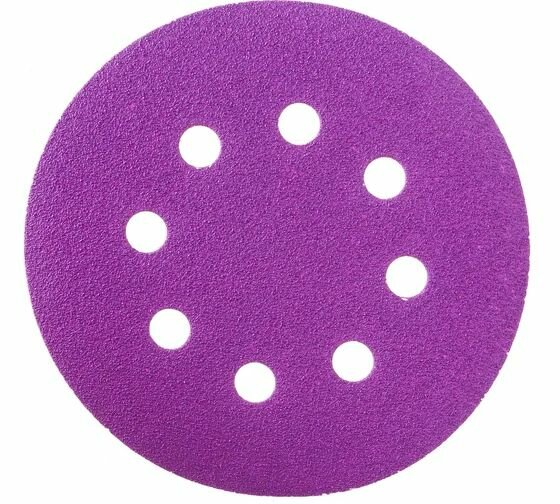 Круг шлифовальный Purple PP627 (125 мм; 8 отверстий; Р120; 100 шт) Hanko