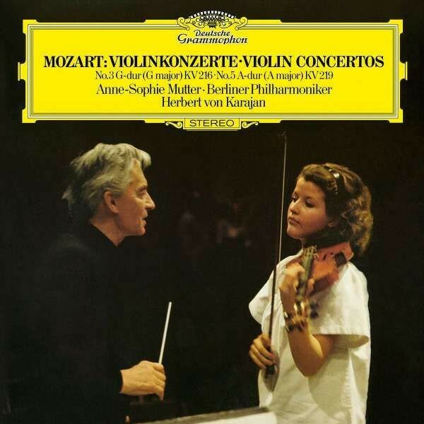 Mozart - Anne-Sophie Mutter • Berliner Philharmoniker, Herbert von Karajan – Скрипичные концерты • (№ 3 соль мажор КВ 216 • № 5 ля мажор КВ 219) (LP)
