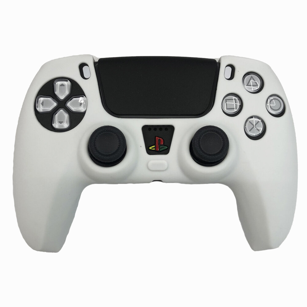 Силиконовый чехол для геймпада DualSense (PS5) (белый)