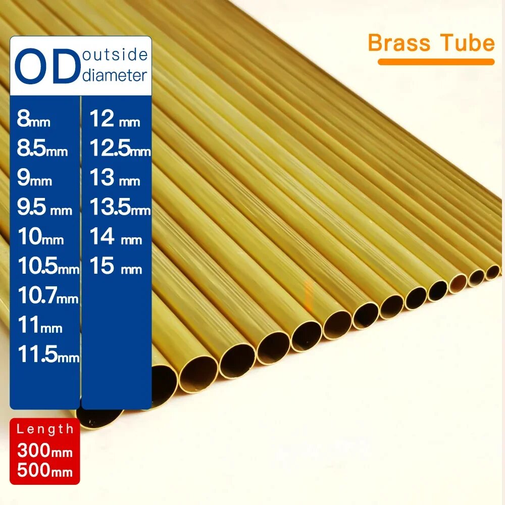 Латунная труба OD8-15 мм OD 15 x ID 14mm, 300mm