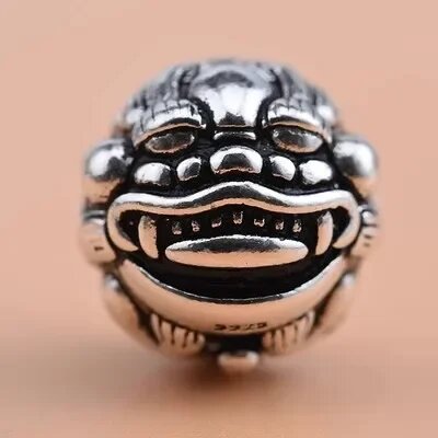 Серебряные бусины S925 с животными 7.5mm, Retro