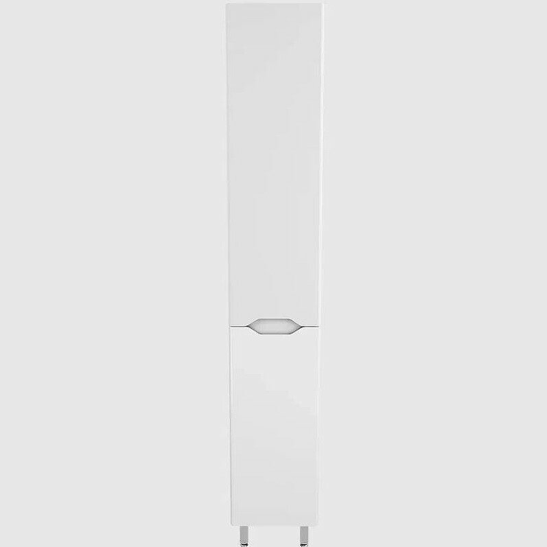 Шкаф пенал Style Line Марелла 30 L Люкс Plus СС-00002445 с бельевой корзиной Белый матовый антискрейтч