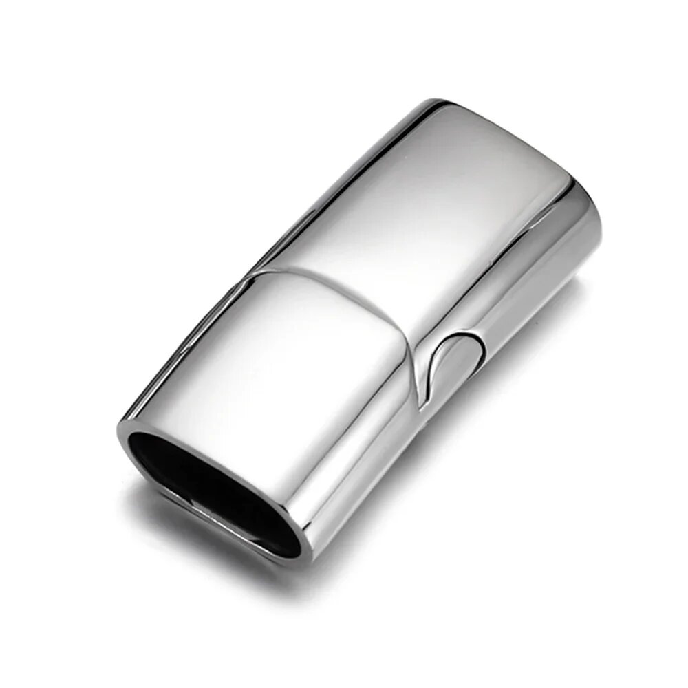 Магнитные застежки EMBLAASK из нержавеющей стали 8*4 Серебряный, Inside 8mm x 4mm, Shiny Silver