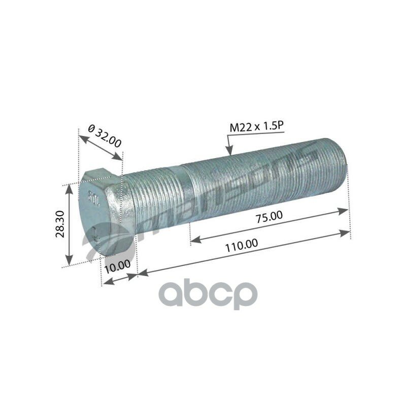 Шпилька ступицы колеса! заднего M22x1.5x75 L=110/120mm Omn MB Actros/Axor Mansons арт. 700252