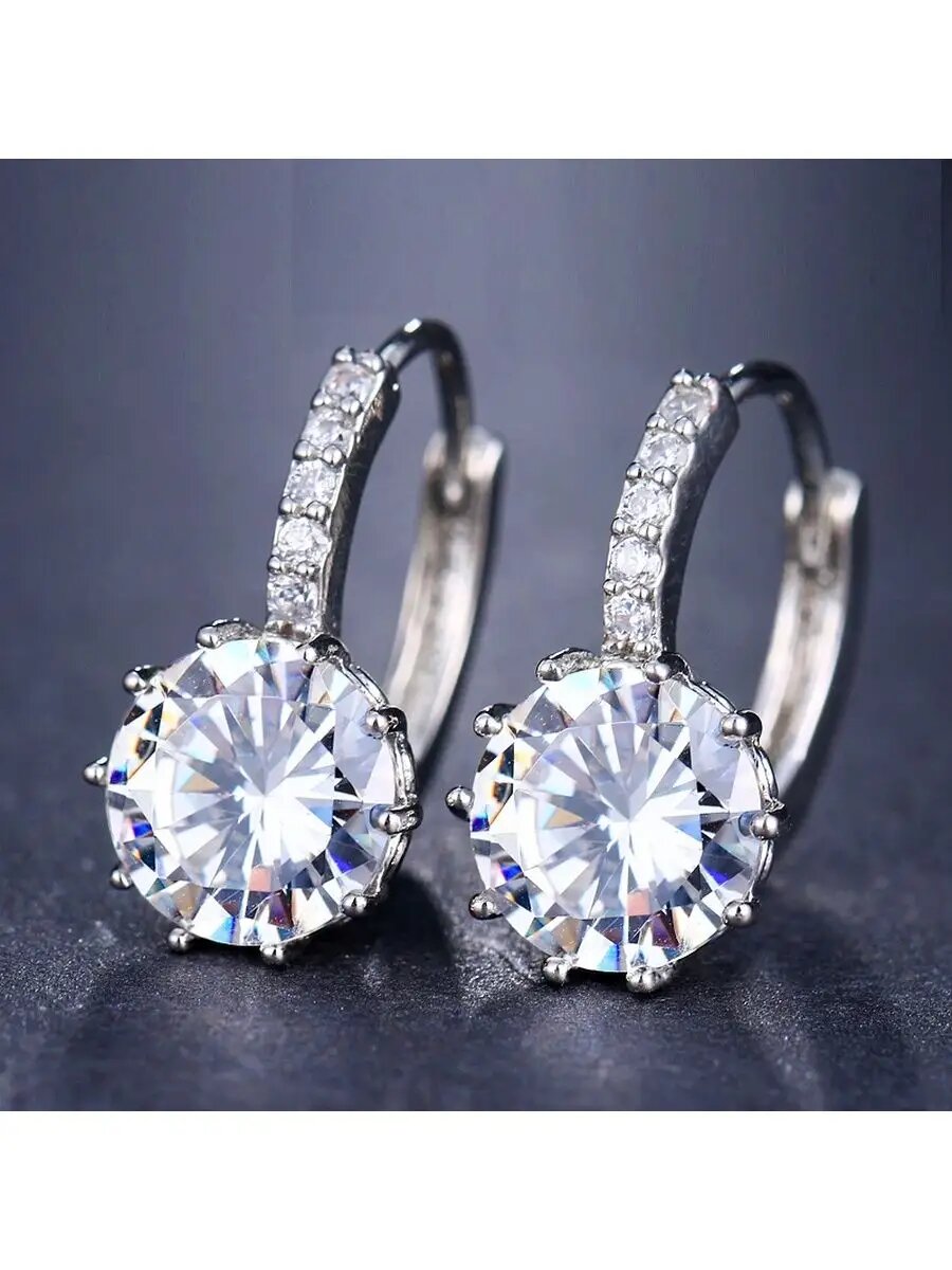 Серьги, фианит