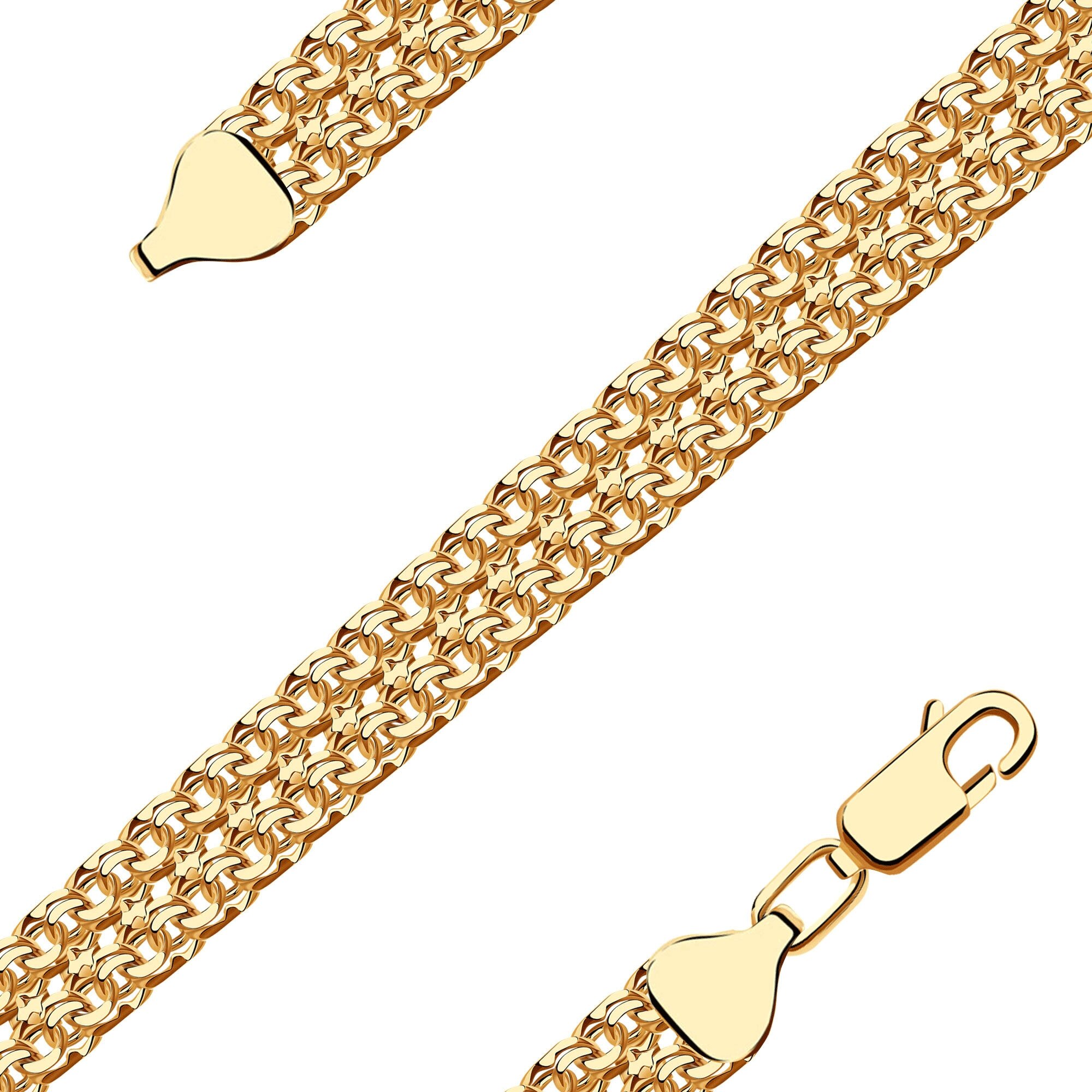 Браслет, красное золото, 585 проба