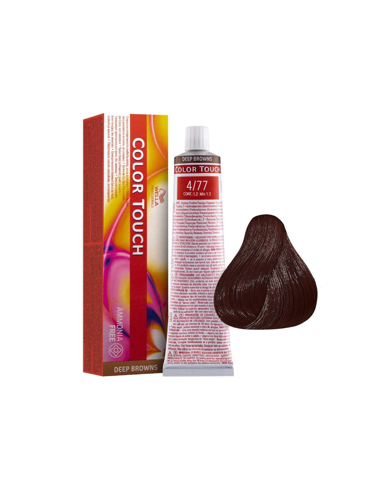 Wella Color Touch 4/77 - Тонирующая краска без аммиака шатен интенсивно-коричневый 60 мл