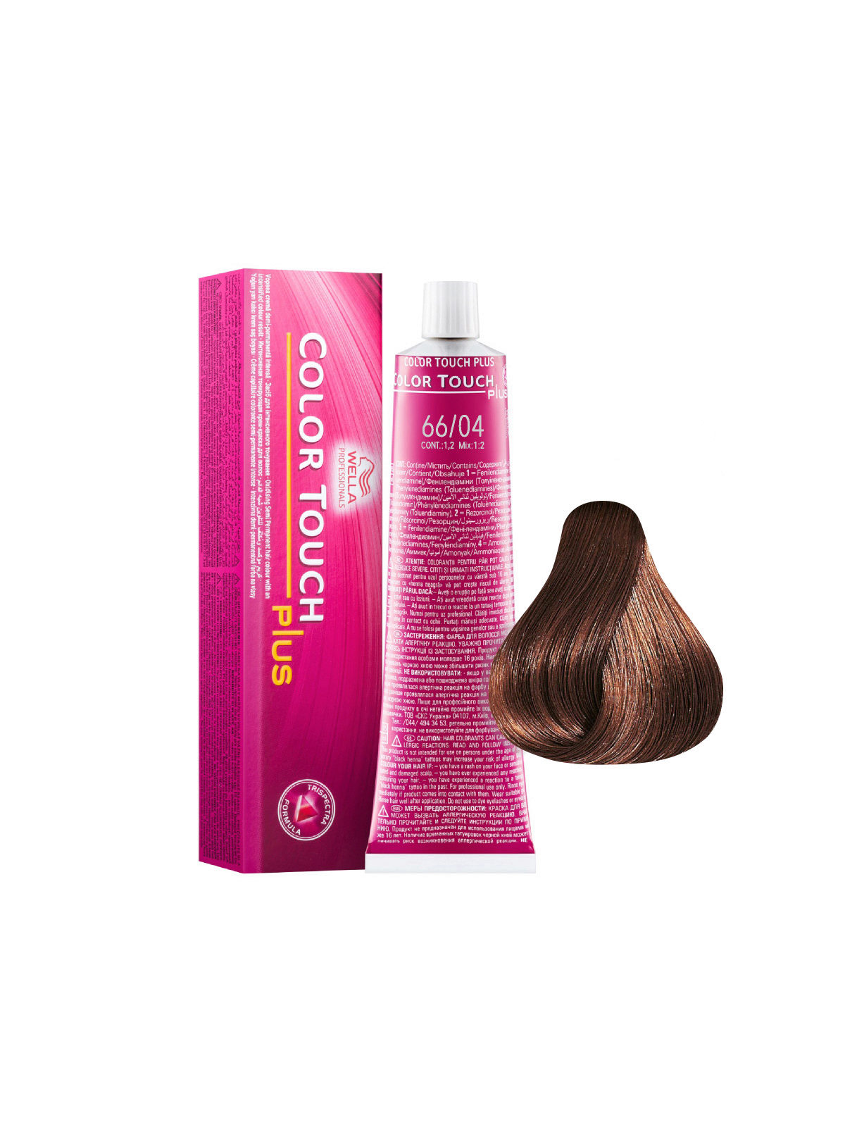 Wella Color Touch Plus 66/04 - Тонирующая краска без аммиака коньяк 60 мл